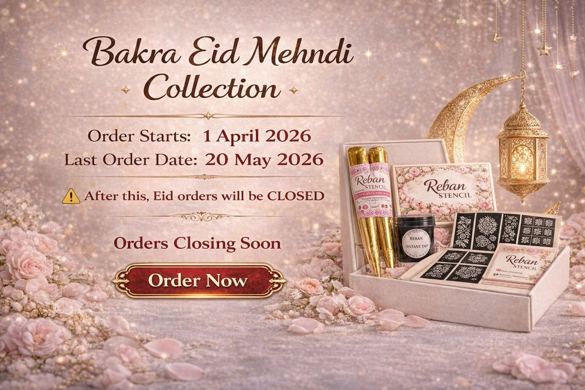 REBANSTENCIL Mehndi Stencils | Easy Apply | Bridal, Eid & Festive Desi ...