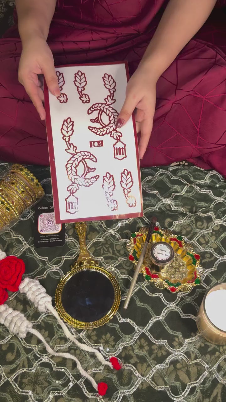REBANSTENCIL Mehndi Stencils | Easy Apply | Bridal, Eid & Festive Desi ...